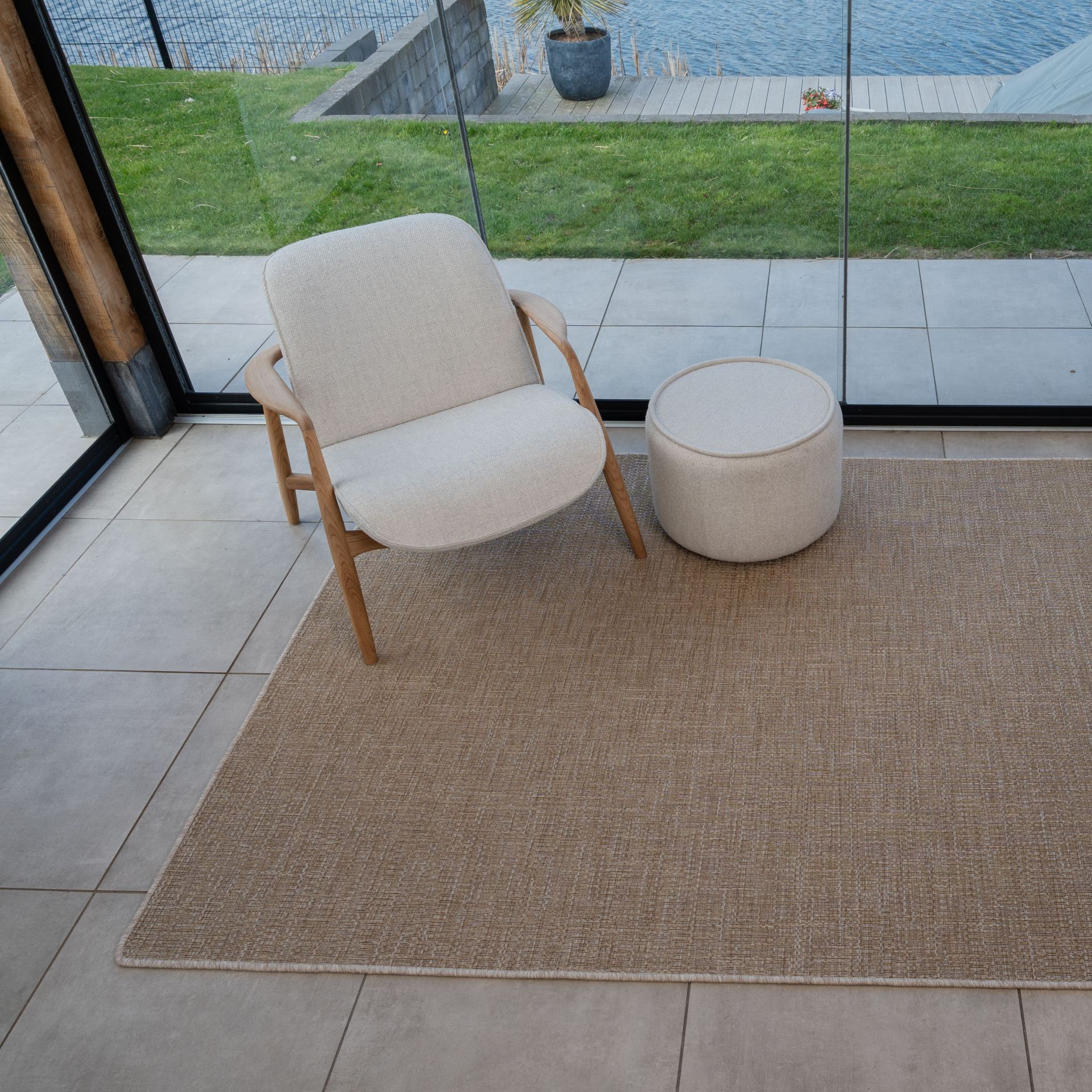 Vloerkleed Xilento Outdoor Sunset Weave Beige | 200x300 cm | 200 x 300 ...